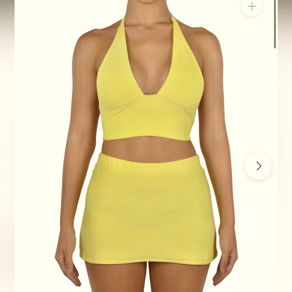 heart of sun | Skirts | Mimi Terry Skirt Set Lemon Heart Of Sun | Poshmark